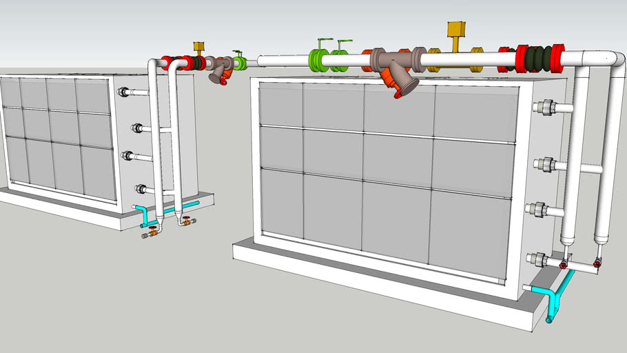 เข้าหน้าเครื่อง+AHU | 3D Warehouse