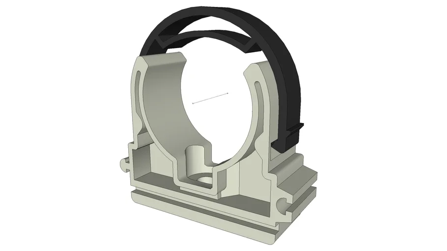 PPR Plastic clip with strap | 3D Warehouse