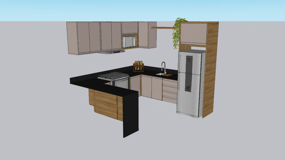 Cozinha em L | 3D Warehouse