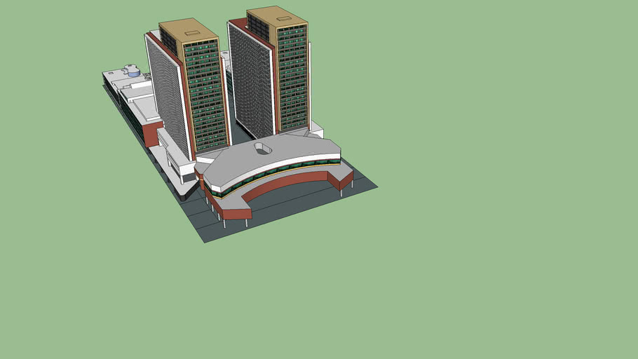 Torres del Centro Simon Bolivar (CSB Torres del silencio) / Caracas, Venezuela | 3D Warehouse
