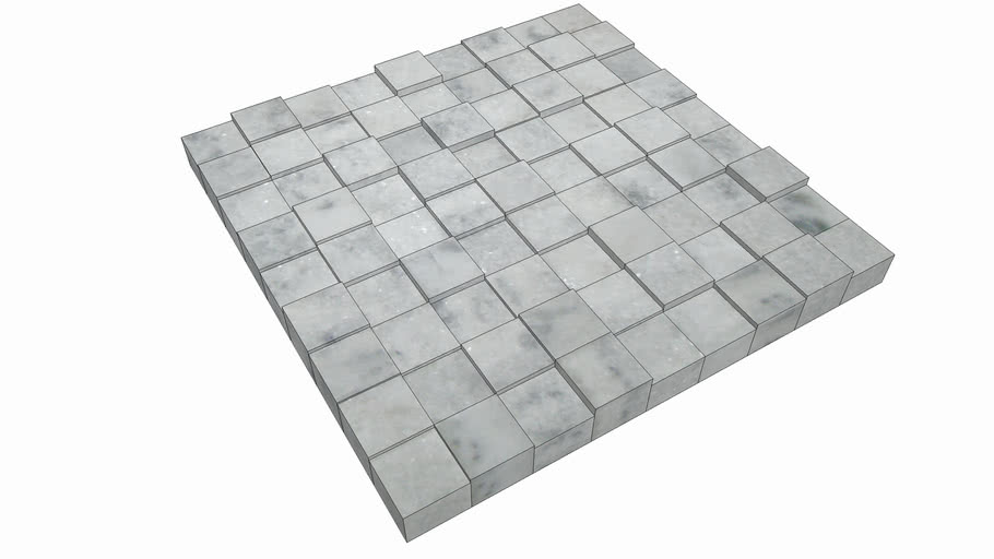 MOSAICO 33 XQTA MARMORE BRANCO RAJADO - PIETRE COLORATE | 3D Warehouse