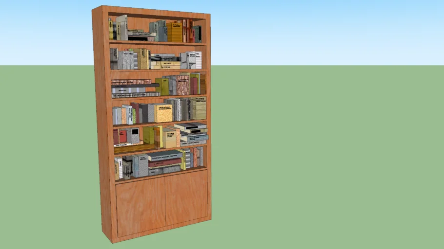 Large bookcase with books | 3D Warehouse