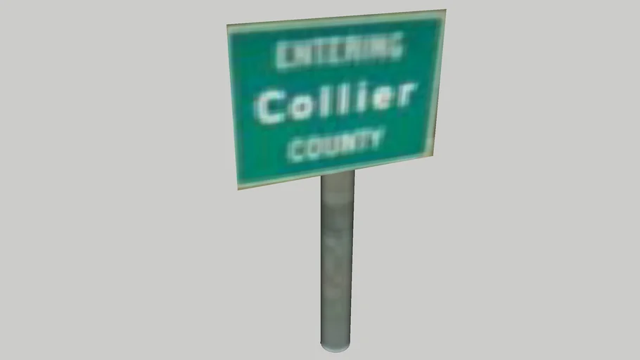 County Signs: Collier-Northbound | 3D Warehouse