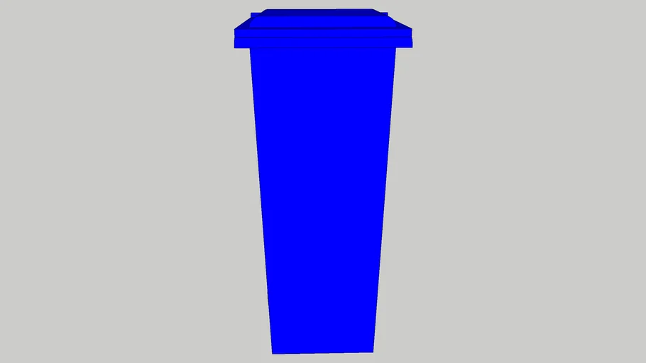 Afvalcontainer blauw (papier) afval | 3D Warehouse