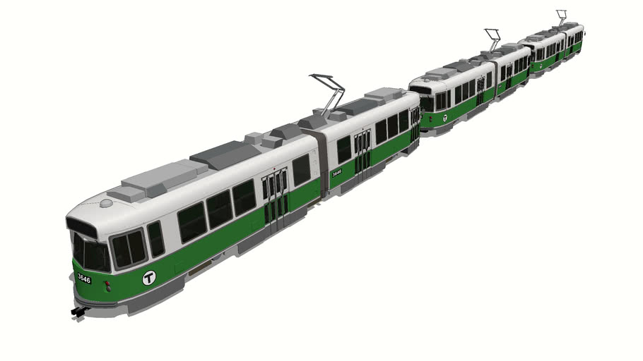 Train - MBTA - Green Line | 3D Warehouse