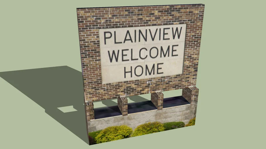 Welcome Sign Plainview, Minnesota | 3D Warehouse