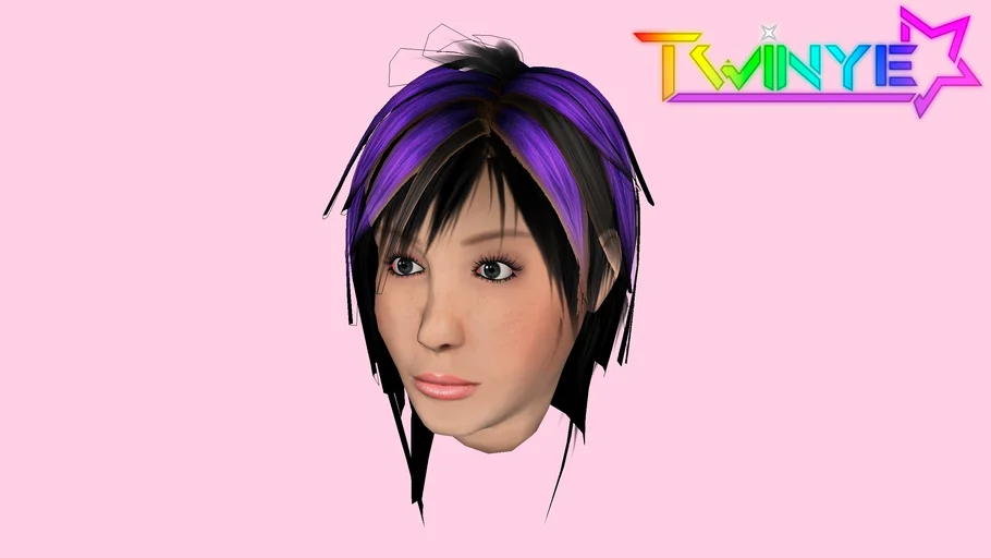 Emo hair girl Purple mesh | 3D Warehouse