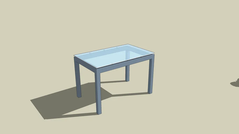 DOMUS FURNITURE MUEBLE MESA TABLE CRISTAL DO031 RECTANGULAR | 3D Warehouse