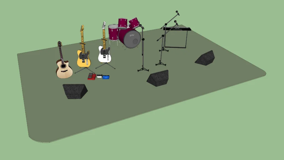 INSTRUMENTOS BANDA ROCK | 3D Warehouse