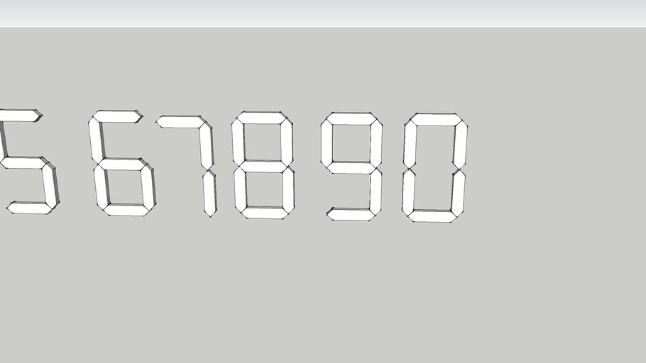 Digital Numbers 0-9 | 3D Warehouse