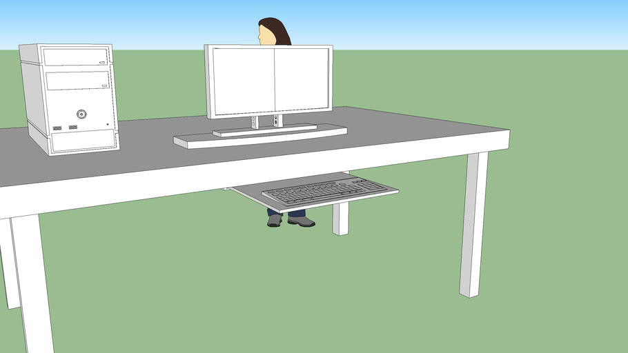 My first Sketchup upload! Monitor & Computer | 3D Warehouse