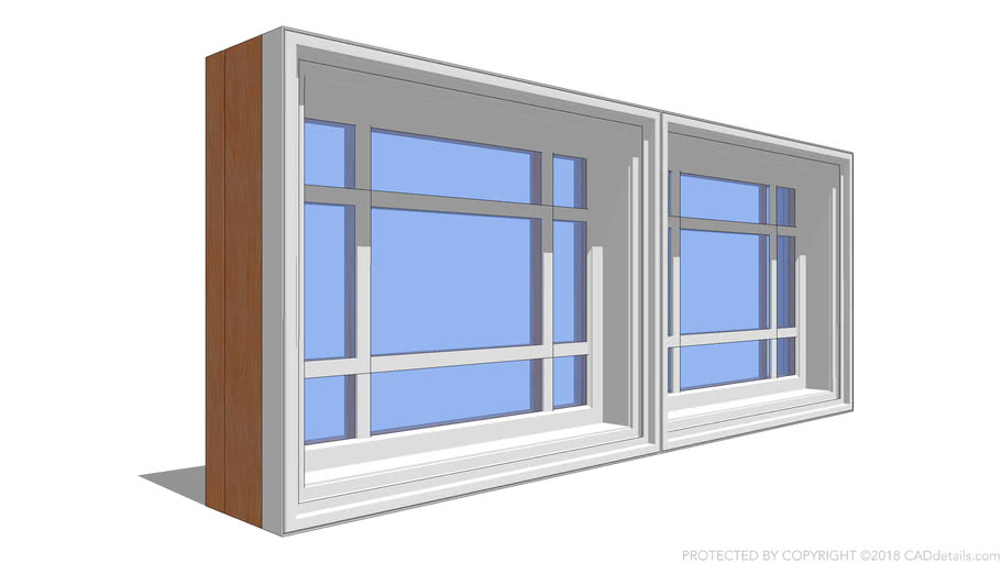 Premium Series Double Hung Transom 2 wide | 3D Warehouse