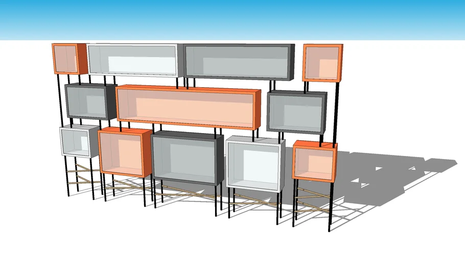 Modern style display cabinet. | 3D Warehouse