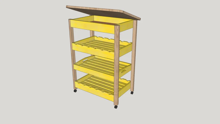 Food and Vegetables Service Cart | 3D Warehouse