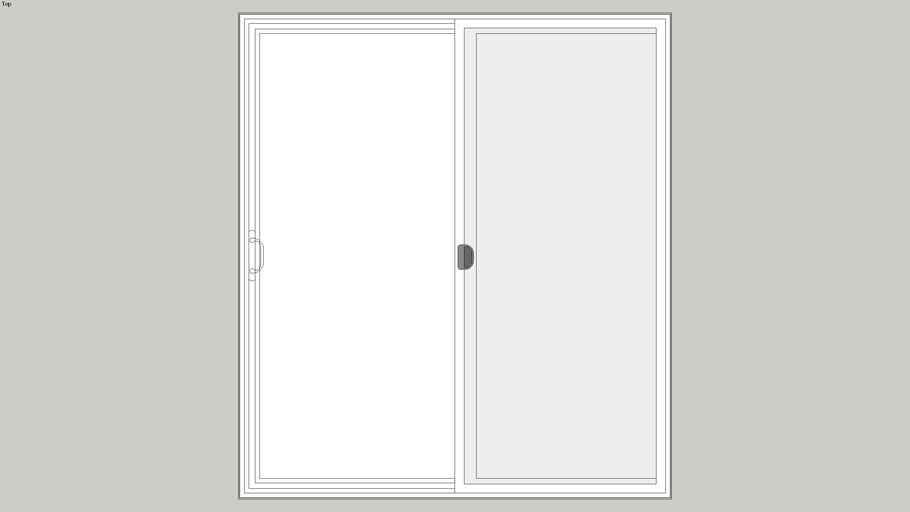 6' Sliding Glass Door in 2D | 3D Warehouse