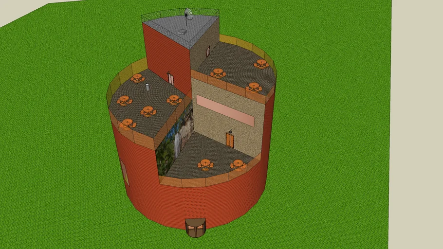 Round Shaped Public Library (non existent) | 3D Warehouse