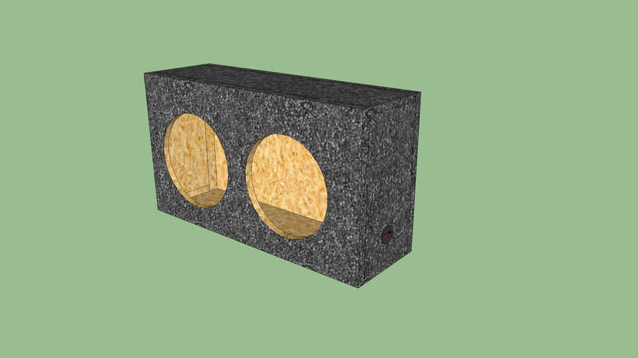 Dual 8inch enclosed subwoofer box | 3D Warehouse