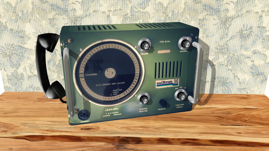 Sailor RT144C - Vintage Marine VHF Radio Telephone - 1970's | 3D Warehouse