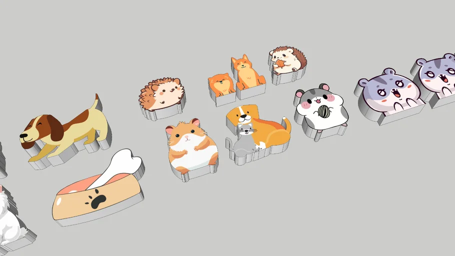 Chibi animals | 3D Warehouse