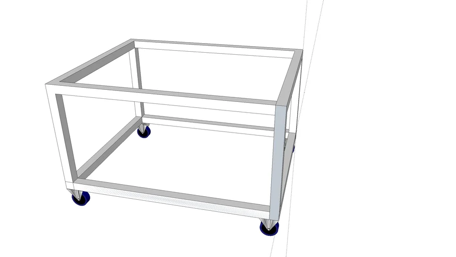 Box frame with wheels | 3D Warehouse