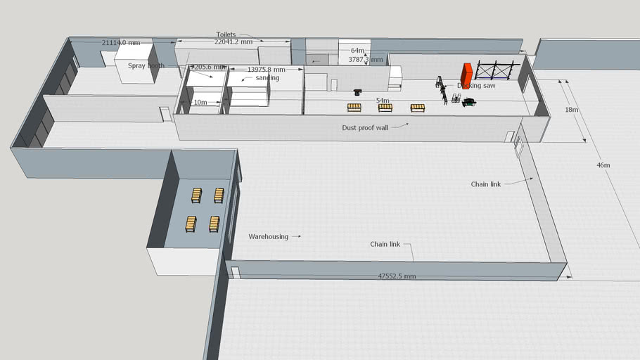 Bentleigh workshop layout | 3D Warehouse