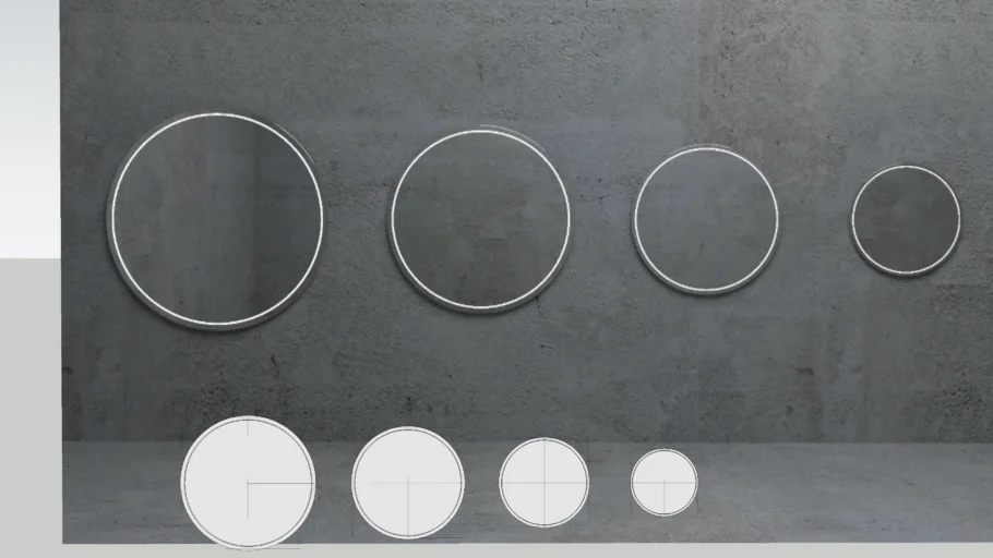 Round mirror MODE LED V-ray | 3D Warehouse