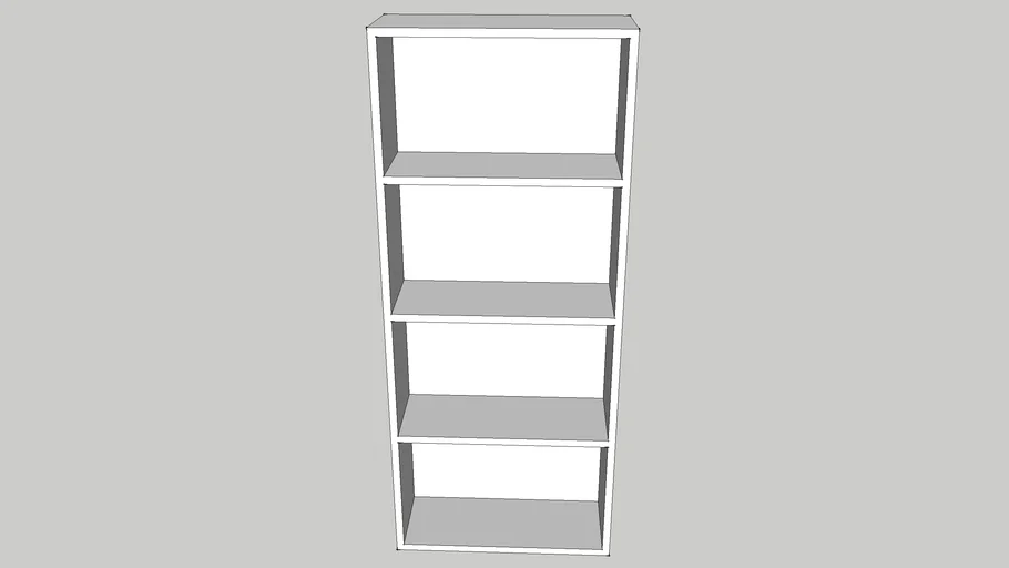 Simple Four Shelf Bookshelf | 3D Warehouse