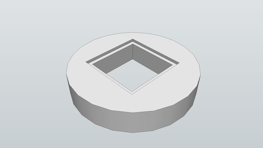 Cover with a square hole | 3D Warehouse