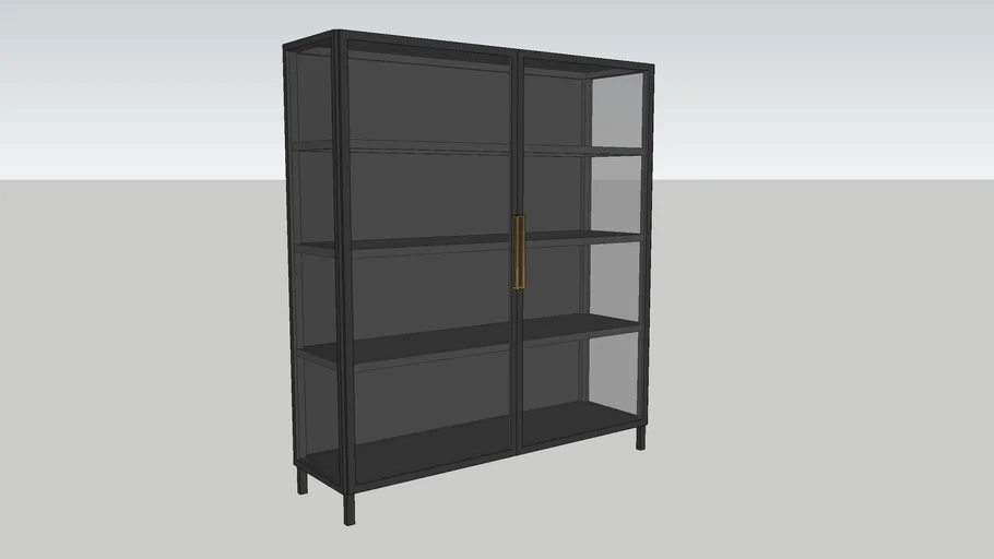 vitrinekast metaal zwart | 3D Warehouse