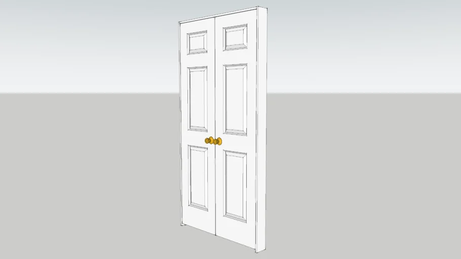 20' Three Panel Double Door | 3D Warehouse