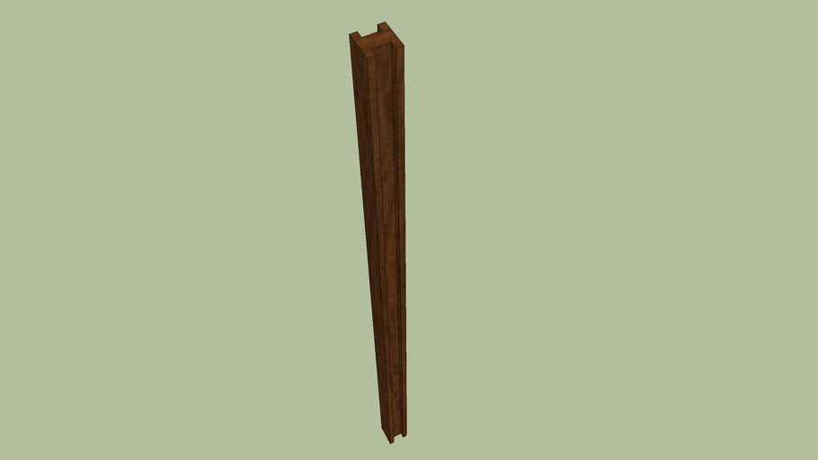 H_Shaped Fence Post 90 x 90mm x 2.4m | 3D Warehouse