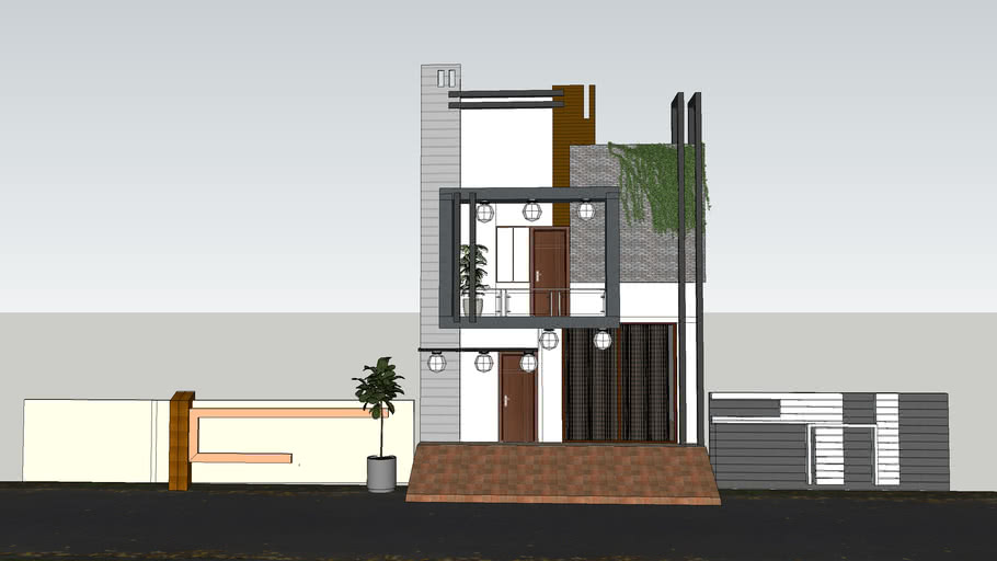 A VERY MINIMALIST EXTERIOR FOR SMALL HOME | 3D Warehouse