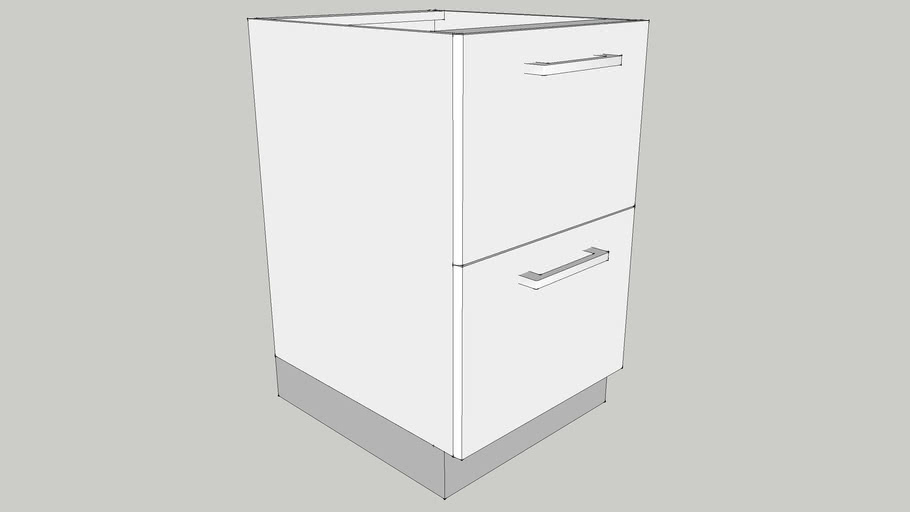 500 Base Unit with 2 Drawers 500x560x720 CID_CP10000345 | 3D Warehouse