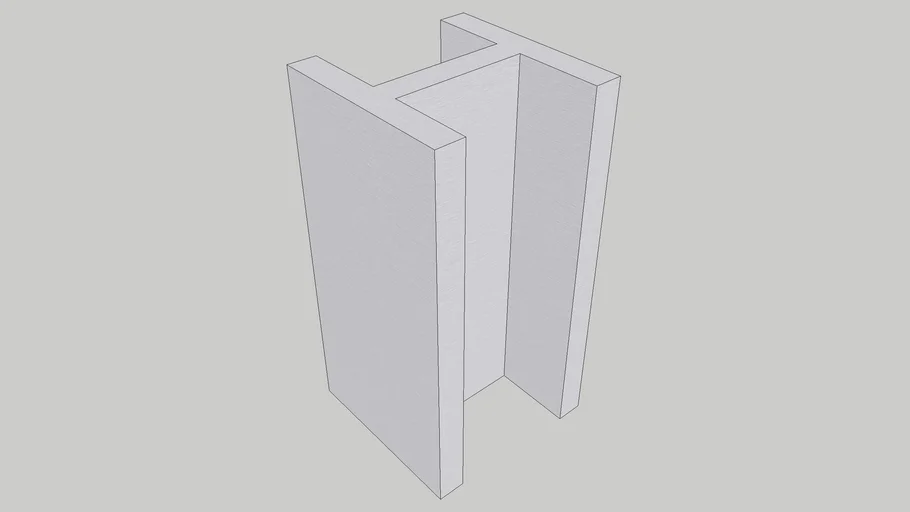 Perfil de acero 'Doble T' - 40cm (Steel profile 'Double T' - 40cm) | 3D ...