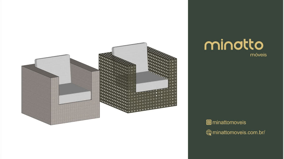 Poltrona Canadá - Fibra Sintética | 3D Warehouse