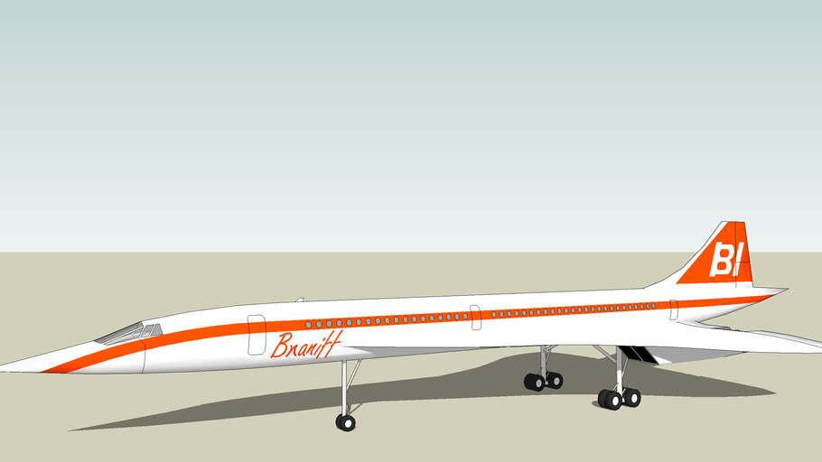 Braniff International Airways Concorde CONCEPT] | 3D Warehouse