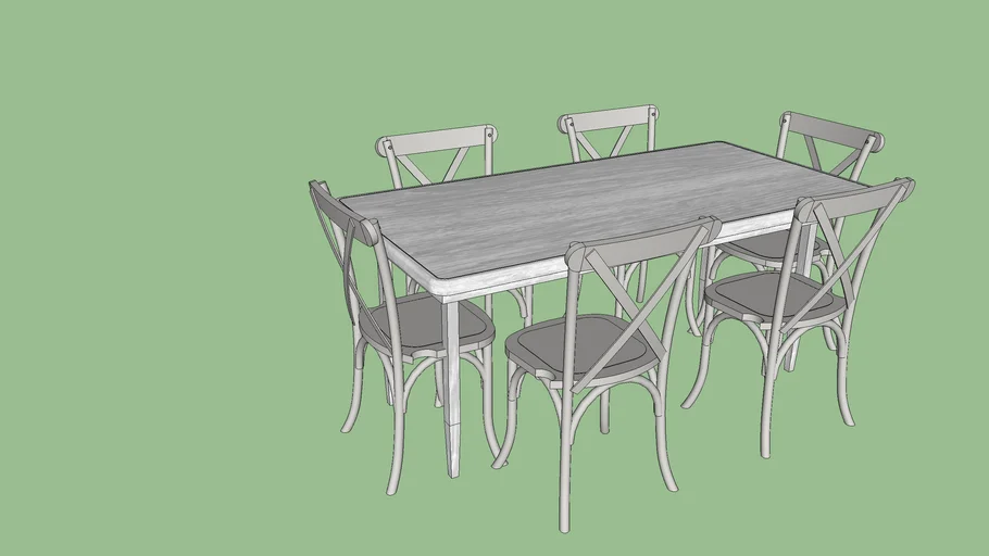 Farm like dining. Vintage dining | 3D Warehouse