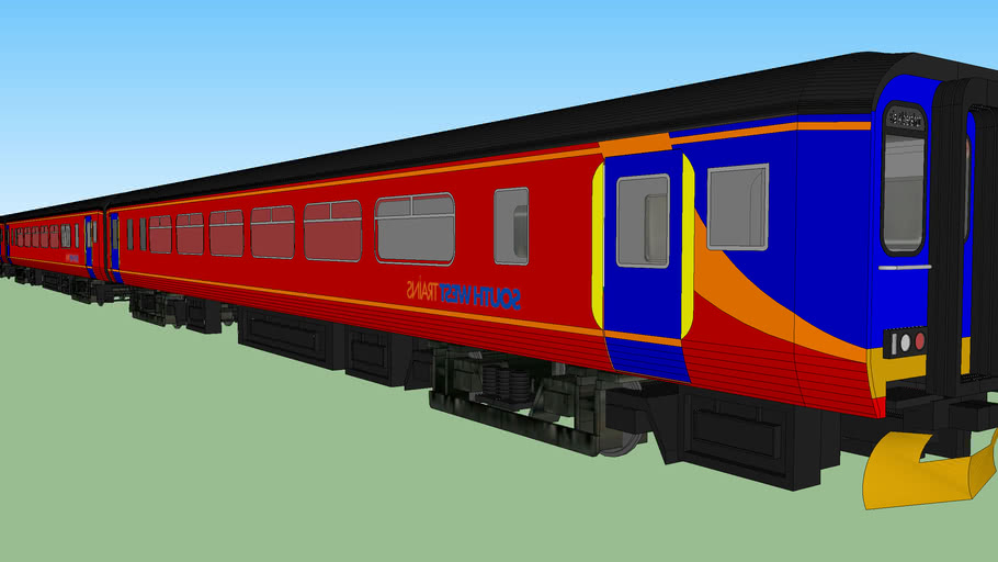 Class 156 Super Sprinter South West Trains 4-Car | 3D Warehouse