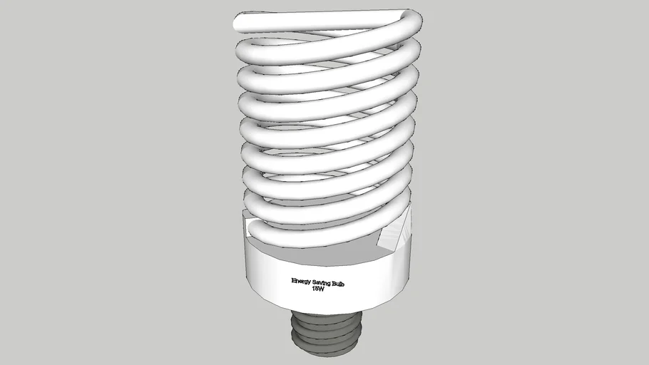 Energy Saving Bulb - 15W | 3D Warehouse