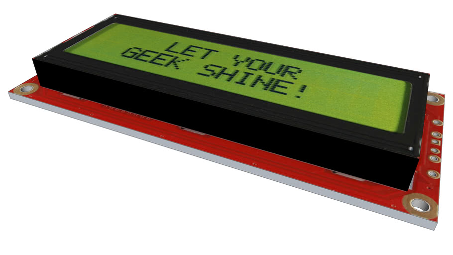 Basic 16x2 Character LCD 5V LCD-00255 | 3D Warehouse