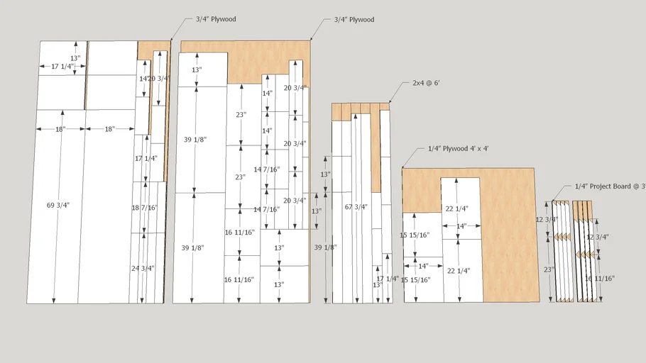 Window Bench Cut Diagram | 3D Warehouse