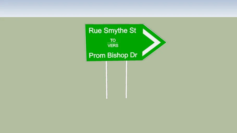 Roundabout Guide Sign SW | 3D Warehouse