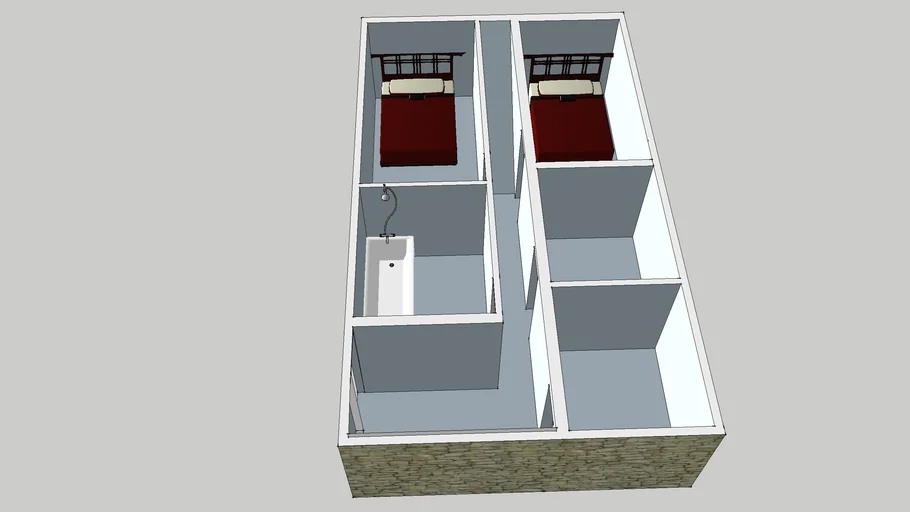 Small house first floor lay out draft | 3D Warehouse