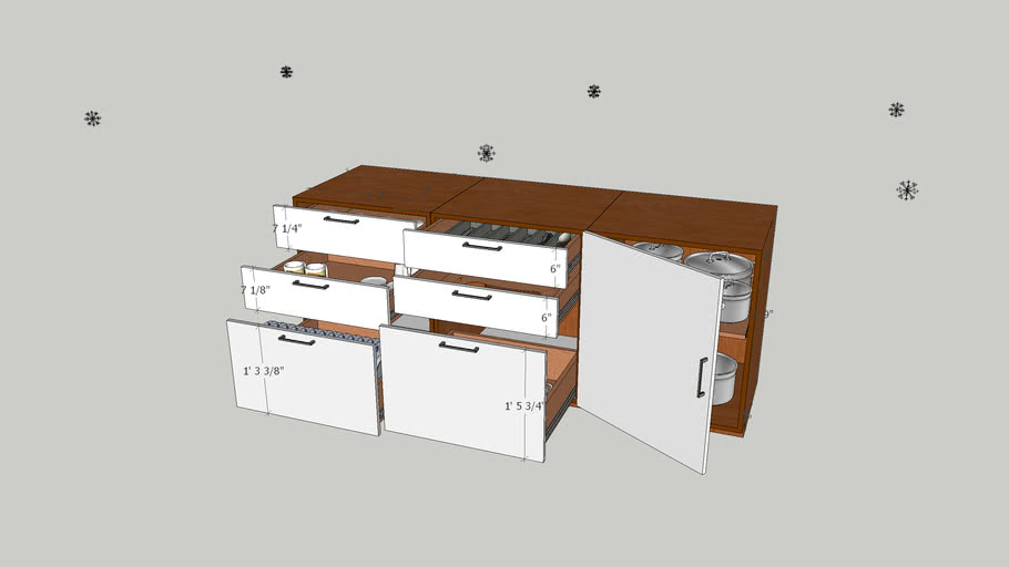 Kitchen Base Cabinets | 3D Warehouse