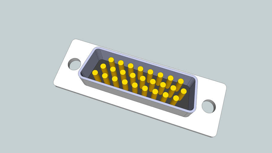 D-Sub 26 male connector | 3D Warehouse