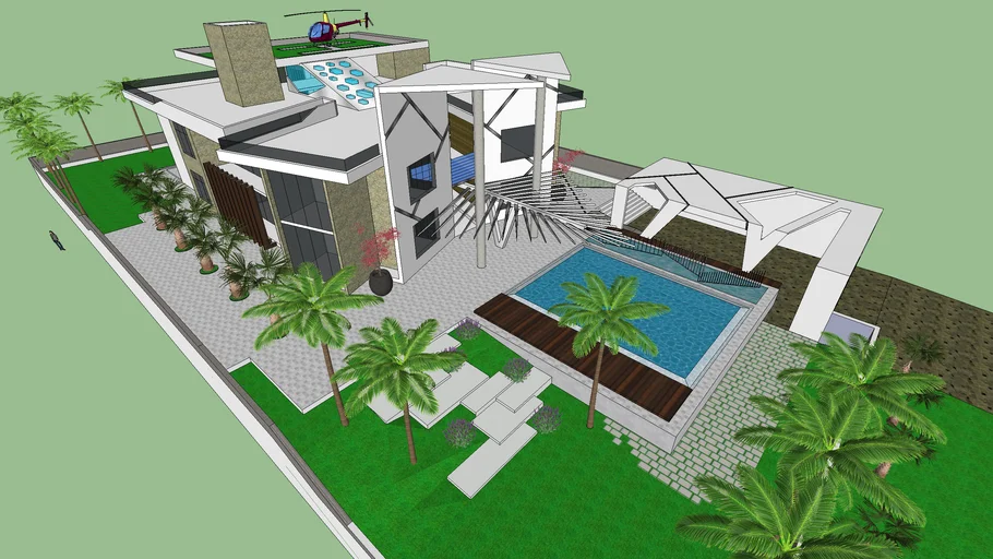 modern luxury house | 3D Warehouse