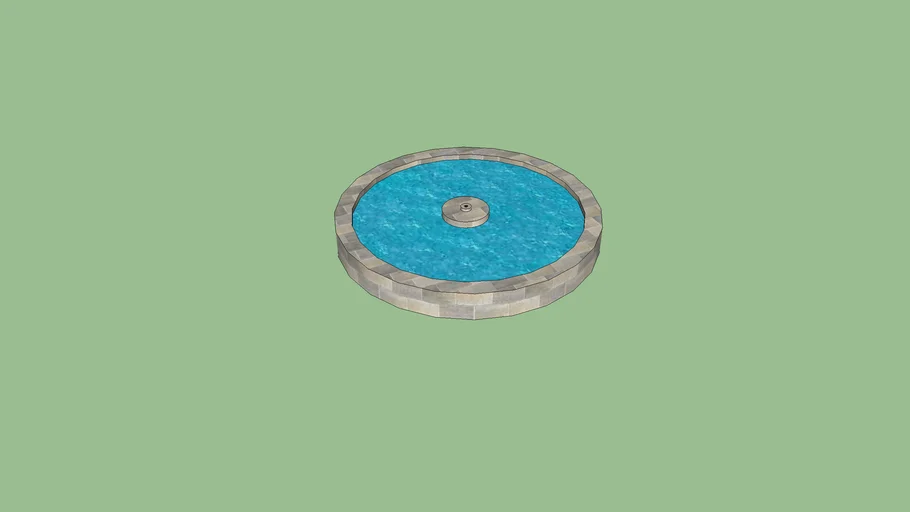 Bassin rond en pierre | 3D Warehouse