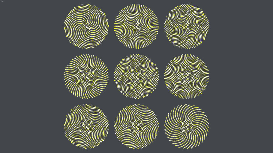 PHYLLOTACTIC SPIRAL VARIATIONS V2 | 3D Warehouse