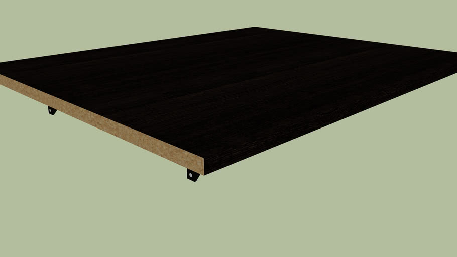 KOMPLEMENT shelf 71x57.7x1.8 cm in black brown | 3D Warehouse