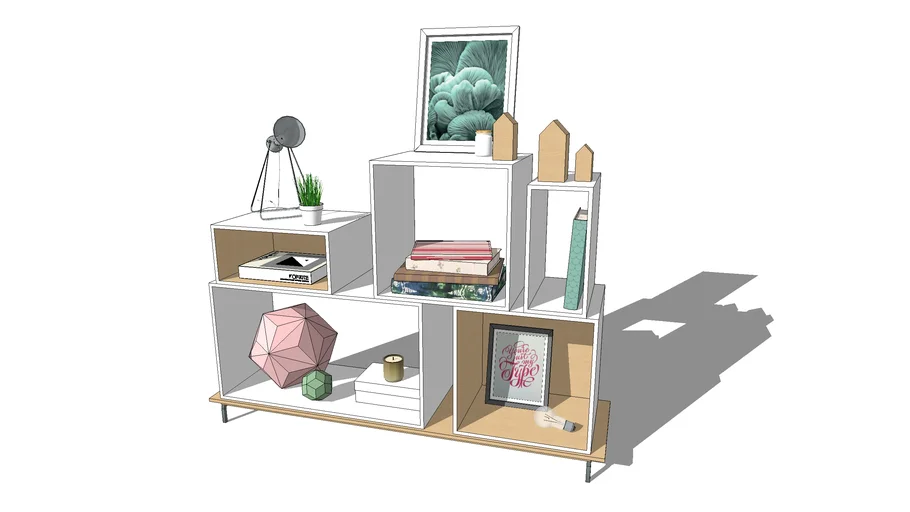 te+squares+bookcase.skp | 3D Warehouse
